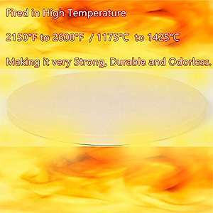 ROCKIMPACT 16 Inch Pizza Stone, Round Baking Stone for Oven and Grill, 5/8" Thick Cordierite Oven Stone for Crispy Crust Pizza