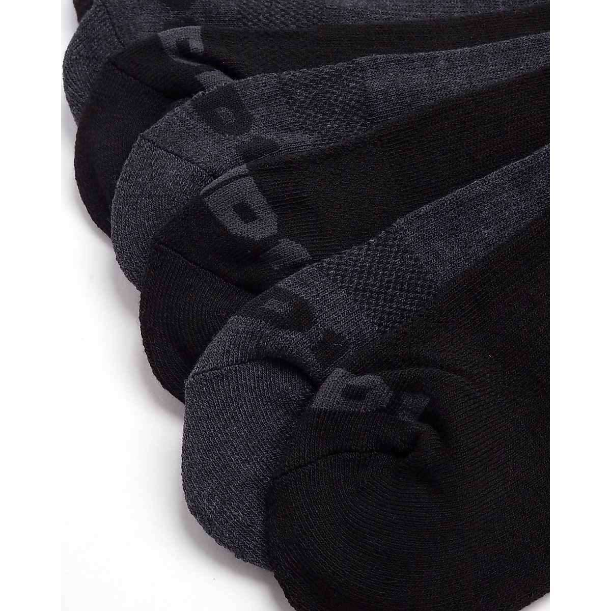 AND1 Men's Athletic Arch Compression Cushion Comfort Crew Socks (12 Pack), Size 6-12.5, BlackGray