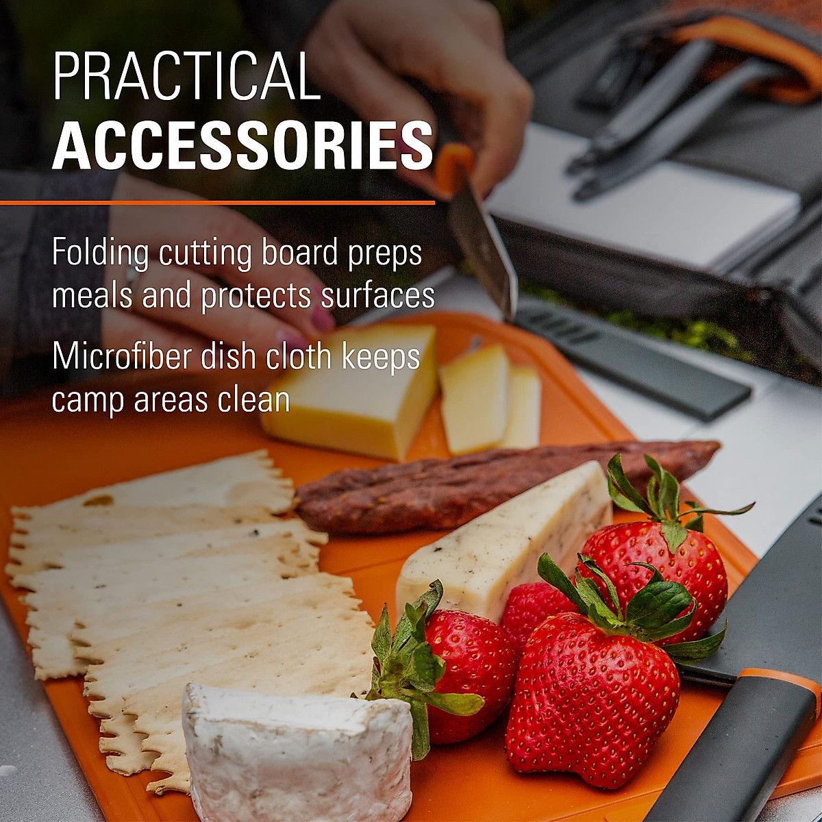 GSI Outdoors, Santoku Knife Set, For Camping, Grey