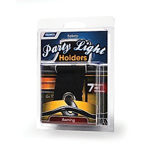 Camco 42733 Fabric Party Light Holders, Black, 7 Pack