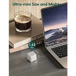 White Noise Machine Babelio Cube Pocket Mini Sound Machine for Adults Kids Baby | 9 Non-looping Sounds, Timer | Easy to Pocket and Travel, with Lanyard, 1.38" x 1.38" x 1.38" - White