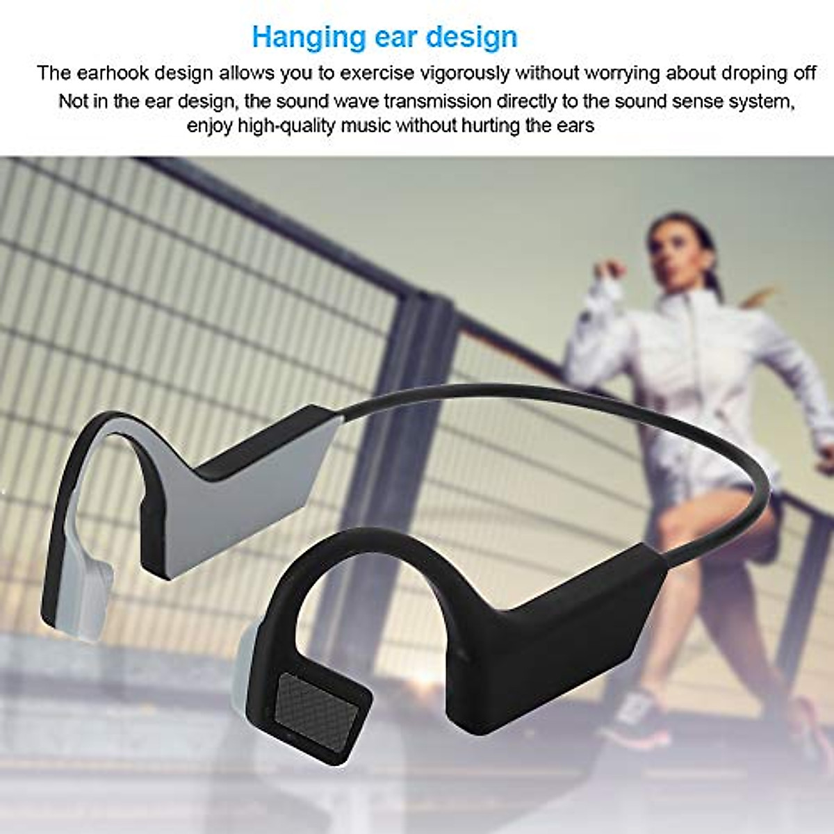 T angxi Wireless Sports Headphone, Sports Waterproof Wireless Bluetooth Earhook Earless Design Stereo Surround Headphone for Games/Music/Movies