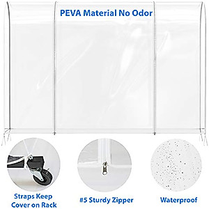 Simple Houseware Clear Garment Rack Cover