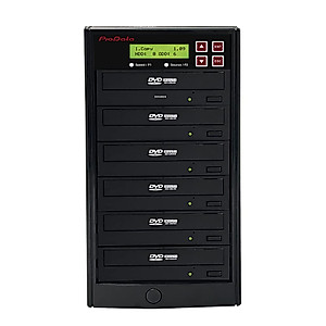 Piodata 1 to 5 24X Burner M-Disc Support CD DVD Duplicator - Standalone Copier Duplication Tower PIO-S5T-DVD-BK