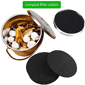 LXIANGN 6.7inch Kitchen Charcoal Filters Compost Bin Replacement Carbon Filter Round for Trash Cans, Compost Buckets, Countertop and Recycle Bins (10 Pack)