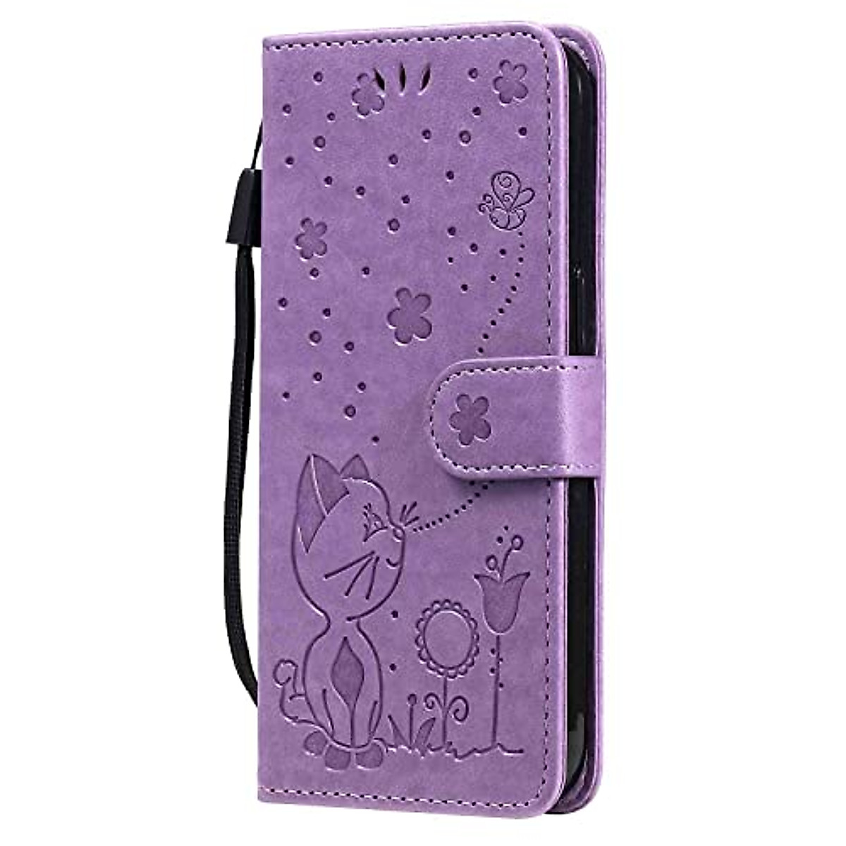 Fansipro Phone Cover Wallet Folio Case for Oppo Reno 6 PRO Plus 5G, Premium PU Leather Slim Fit Cover for Reno 6 PRO Plus 5G, 2 Card Slots, Nice fit, Purple