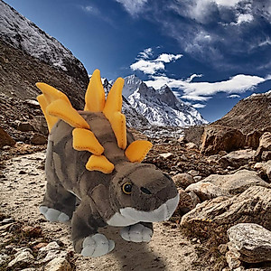 ArtCreativity 14 Inch Cozy Stegosaurus Plush Dinosaur Toy - Soft and Cuddly Stuffed Animal for Kids - Cute Nursery Decor - Carnival Prize - Best Gift for Baby Shower, Boys, Girls