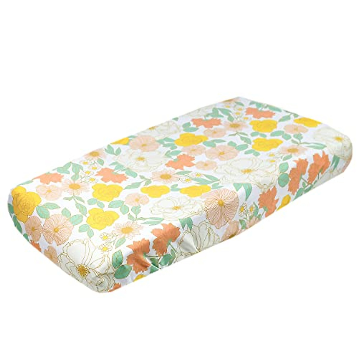 Premium Knit Diaper Changing Pad Cover"Rose" by Copper Pearl