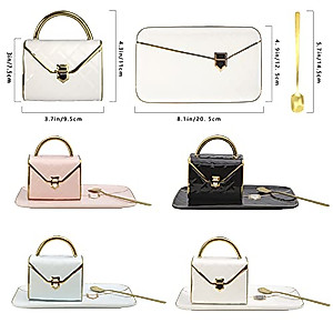 Roaqua Coffee Mug,Tea Cup Set,Coffee Cups Ceramic Travel Mug,Handbag Shaped Mug With Saucer And Spoon,Halloween Mugs With Gift Box For Women(Pink)