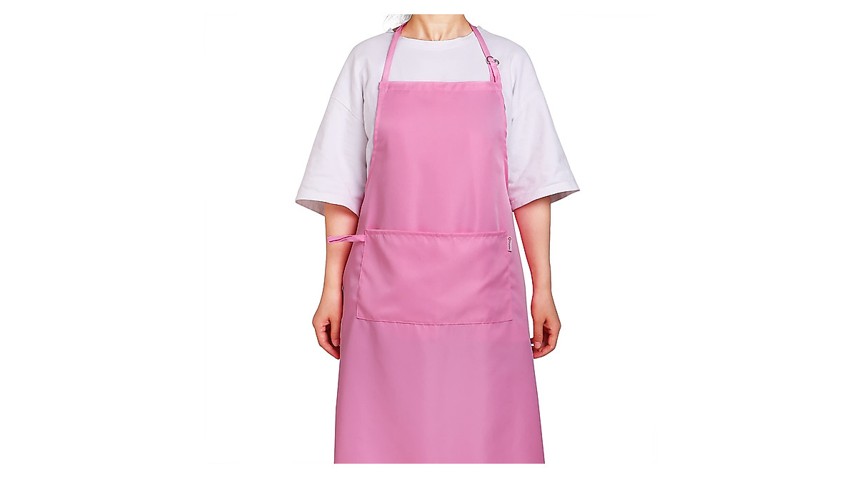 Zihuatailor Light Pink Adjustable Apron for Women