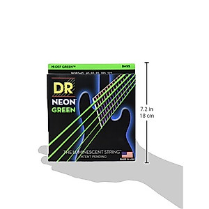 DR Strings HI-DEF NEON Bass Guitar Strings (NGB5-45),Black
