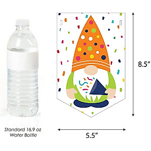 Big Dot of Happiness Gnome Birthday - Happy Birthday Party Bunting Banner - Party Decorations - Happy Birthday