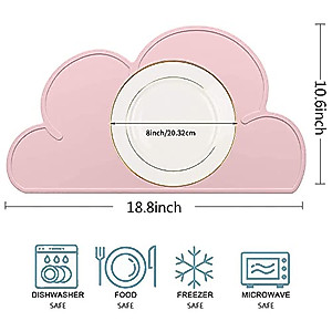 COFHOM Silicone Tablemats, Kids Placemats Non Slip Suction Placemats for Toddler, Heat Resistant Baby Placemats Set That Stick to Table, Portable Easy to Clean and Storage (3 Pack)