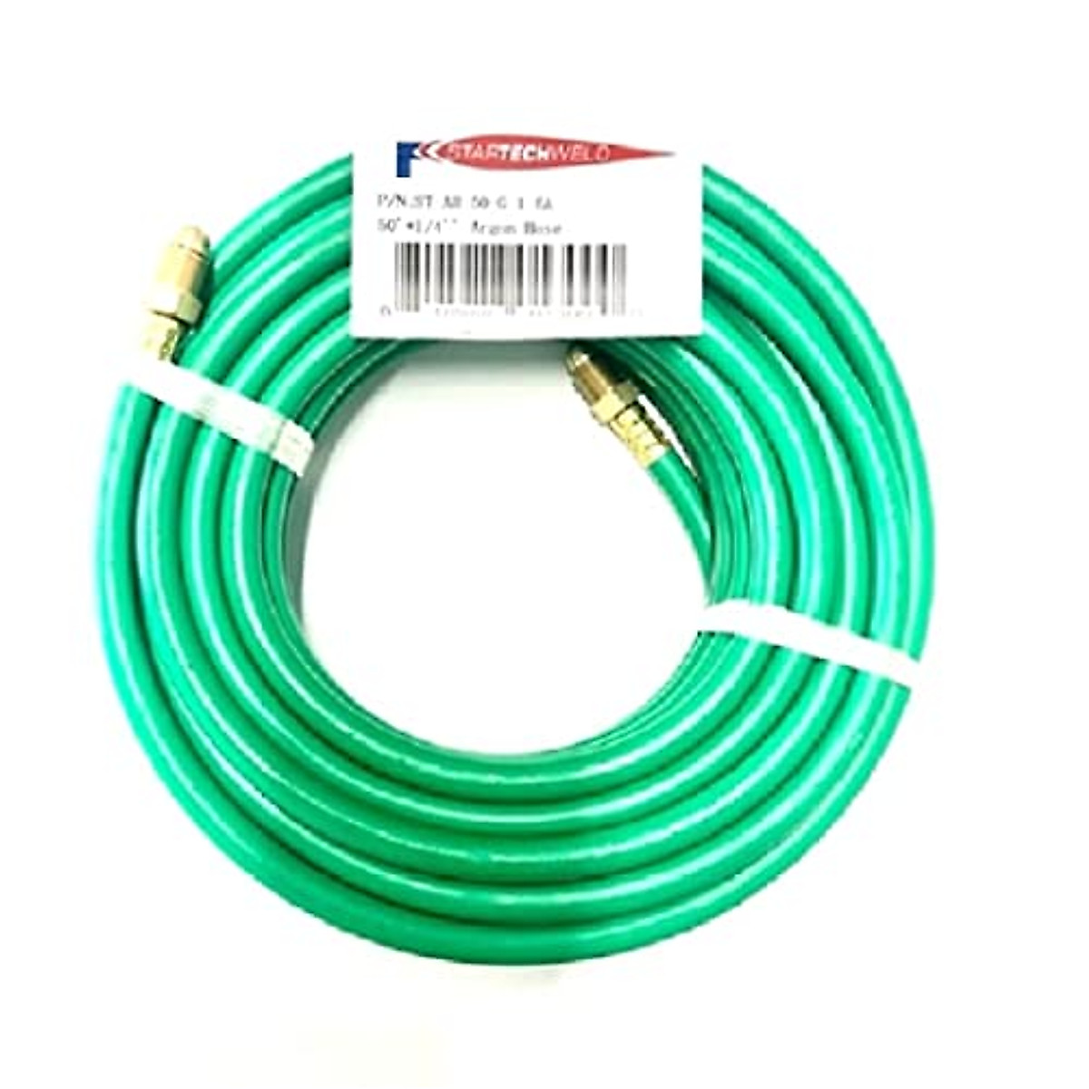 STARTECHWELD Argon Gas Hose for MIG/TIG Welding Flowmeter 1/4", 5/8"X18 Male, NPT Fittings, Inert Hose (50 Feet)