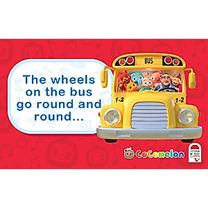 CoComelon Wheels on the Bus 3-Button Sound Board Book for Babies and Toddlers, Ages 1-4