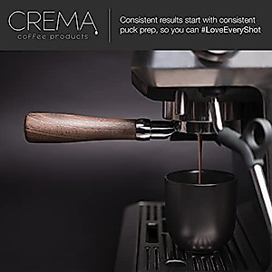 Crema Coffee Products | 53.3mm Coffee Distributor/Leveler & Hand Tamper | Fits 54mm Breville Portafilters | Double Sided, Adjustable Depth | Beautiful Espresso Hand Tampers