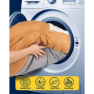 Pet Soft Small Dog Bed Cat Bed with Cover Cave - Round Calming Dog Beds Washable Cuddler Puppy Beds for Small, Medium Dogs and Cats (Khaki, 27")