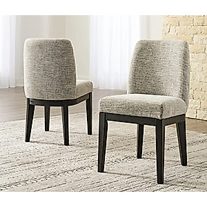 Signature Design by Ashley Burkhaus Dining UPH Side Chair (2/CN), 21"W x 24"D x 36"H, Dark Brown