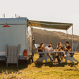 Modern Folding Adirondack Chair Set of 2 Plastic (Grey), 1s Expand/Store Upgrade Unlocked Weather-Resistant, Poly Lumber Outdoor Chairs Stacked, Widely Used in Outside Patio, Lawn, Deck, Garden Chairs