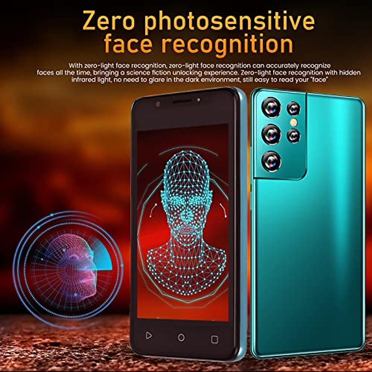 S21 Ultra 5.0 Inch HD Display Smartphone, Support Face Recognition, Dual Card Dual Standby, 48MP Camera, 1GB RAM and 4GB ROM, 4900mAh Capacity Battery(Green)