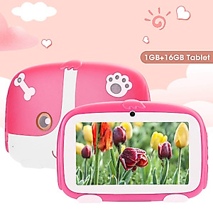 Kids Tablets 9.0, 1GB RAM 16GB ROM, 7 Inch TFT HD Display 1024x600, Dual Camera, WiFi Tablet, KidsProof Tablet (US Plug)