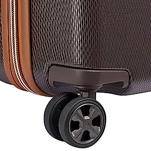 DELSEY Paris Chatelet Hardside 2.0 Luggage with Spinner Wheels, Chocolate Brown, Checked-26 Inch Trunk