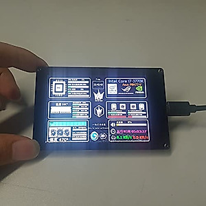 MAKIVI Computer Monito 3.5 Inch IPS Screen Temperature Monitoring Display CPU GPU RAM 4PIN 2.54 Pin Cable for AIDA64