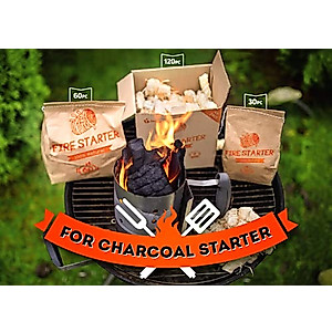 Zorestar Fire Starters Kit for Campfires - Firewood Starter for Outdoor Fire Pit - Chimney/BBQ Charcoal Starter - Camping Fire Starter Accessories - Eco Firelighters for Indoor and Outdoor Use