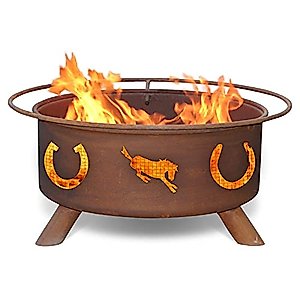 Patina Products F105, 30 Inch Horseshoes Fire Pit