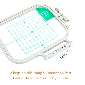 Sew Tech Embroidery Hoops for Brother SE600 SE400 SE700 SE625 SE425 PE550D PE540D PE535 PE525 PE500 Innovis Babylock Brother Embroidery Machine Hoop (4x4" - SA432)