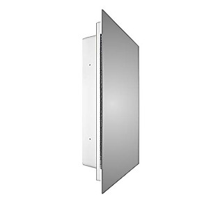 Mirrors and More 16" x 22" Medicine Cabinets for Bathroom with Mirror - Frameless Pencil Edge, Recessed, Modern Home Décor, Polish Edge, Non Adjustable Shelves