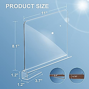 GOFI Closet Dividers for Shelves - 8 PCS Clear Acrylic Shelf Dividers for Closet Organization, Shelf Separators for Clothes Purses Towels Linen Books in Bedroom Kitchen Cabinets Office Bookshelf