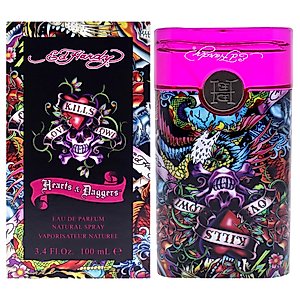 Christian Audigier Hardy Hearts & Daggers Eau De Parfum Spray for Women, 3.4 Ounce