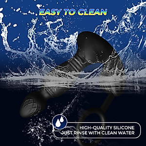 Prostate Massager Anal Plug with Cock Ring, HESEKS Thrusting Vibrator Adult Toys with 9 Thrusting & Vibrating Modes, Sex Toys for Men Women Couples with Remote Control & APP, Male Sex Toys Anal Toys