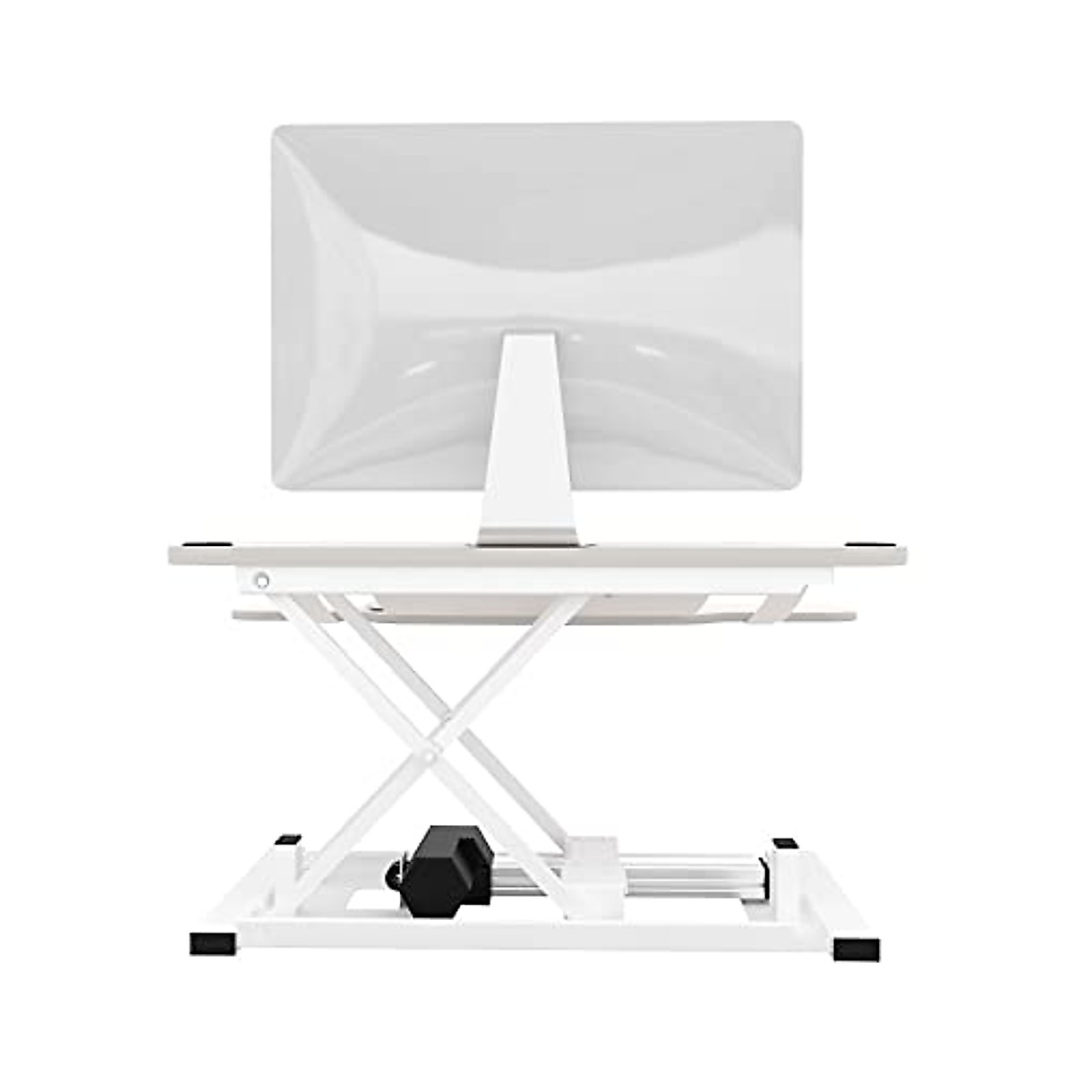 VERSADESK® PowerPro Elite 48” x 24" – App Controlled X-Large Electric Standing Desk Converter w/USB Charging Port. Raises up to 20”. Fully Assembled – Includes LED Lights. Supports 80 lbs. – White