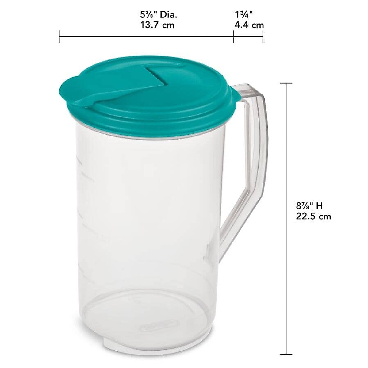 Sterilite 2 QT, Round Pitcher, AS Shown