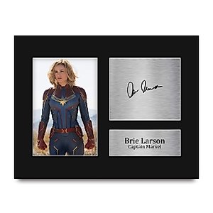 HWC Trading Brie Larson Gift USL Signed Printed Autograph Captain Marvel The Avengers Gifts Print Photo Picture Display - US Letter Size