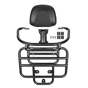 Scooter Rear Luggage Cargo Rack Adapter w/Passenger Backrest Back Rest Cushion Pad Sissybar Sissy Bar for Ve-spa Primavera Sprint Elettrica 150 2014 2015 2016 2017 2018 2019 2020 2021 2022