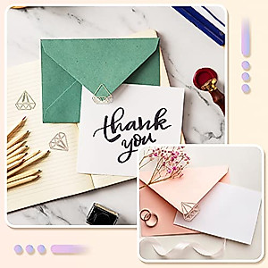 ZELARO 20 Pieces Cute Paper Clips, Small Diamond Shaped Paperclips Metal Bookmarks Clips for School Office Supplies, Wedding Invitation Decor (Gold)