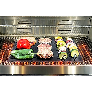 BBQ Grill Sheets Mat ,100% Non Stick Safe ,Extra Thick,Reusable and Dishwasher safe, 3 piece of (13"x15.75")