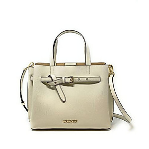 MICHAEL KORS EMILIA LARGE SATCHEL SHOULDER CROSSBODY BAG (CREAM)