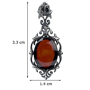 Ian and Valeri Co Cherry Amber Sterling Silver Antique Finish Stud Earrings