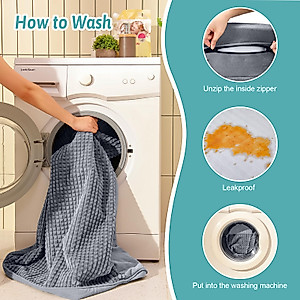 Orthopedic Dog Bed for Large Dogs,Washable Dog Sofa Beds Large, Supportive Foam Pet Couch Bed with Removable Washable Cover, Waterproof Lining and Nonskid Bottom,Grey(L,42" L x 30" W x 7.5" Th)