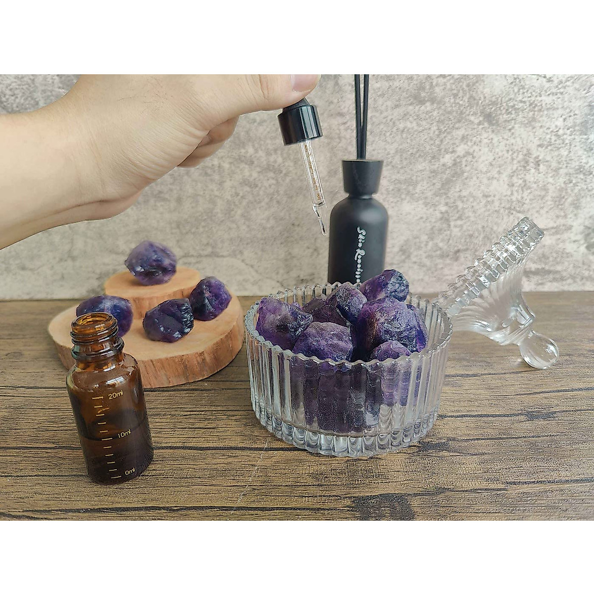 MAIBAOTA Natural Amethyst Crystal Rocks Raw Healing Crystals Bulk 1" Raw Rough Gemstones Rocks for Tumbling Polishing Cutting Reiki Witch Quartz Crystal Stones