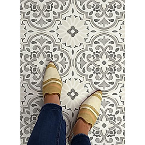 FloorPops Massimo Peel & Stick Floor Tiles, Gray