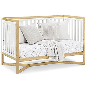 Delta Children Tribeca 4-in-1 Baby Convertible Crib, Bianca White/Natural