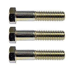 Hex Bolt | 3 Pieces | Grade 8 | 7/16 Inches-14 X 2 Inches | Yellow Zinc | Steel