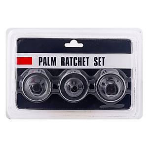 P1TOOLS 3PC Reversible Thumbwheel Ratchet Wrench Set, Finger Ratchet Set,Palm Ratchet Wrench, 1/4” 3/8” 1/2” Drive Ratchet Set