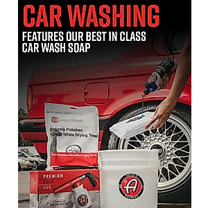 Adam's Arsenal Builder Car Cleaning Kit (6 Item) - Our Best Value Car Detailing Kit | Car Shampoo Wash Soap, Wheel & Tire Cleaner, Total Interior Cleaner, Glass Cleaner. Tire Shine CS3