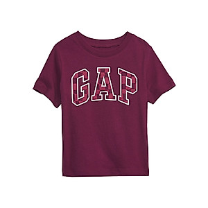 GAP Baby Boys Short Sleeve Logo T-Shirt T Shirt, Huckleberry, 3T US